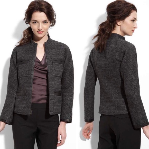 Theory | Jackets & Coats | Theory Dorian Dialogue Faux Leather Trim ...